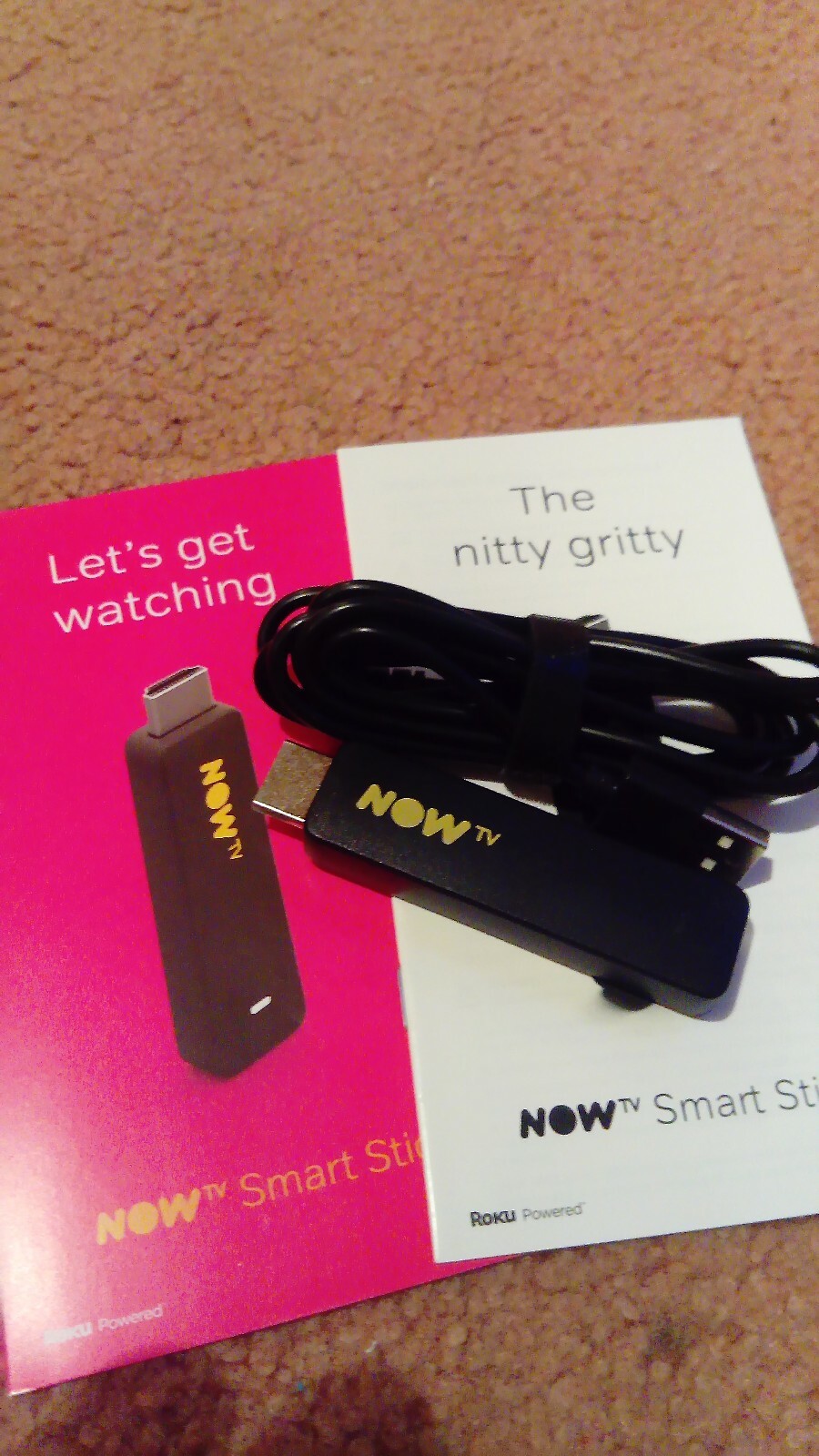 Now TV Smart Stick + USB cable HD latest yellow model - NO Remote ...
