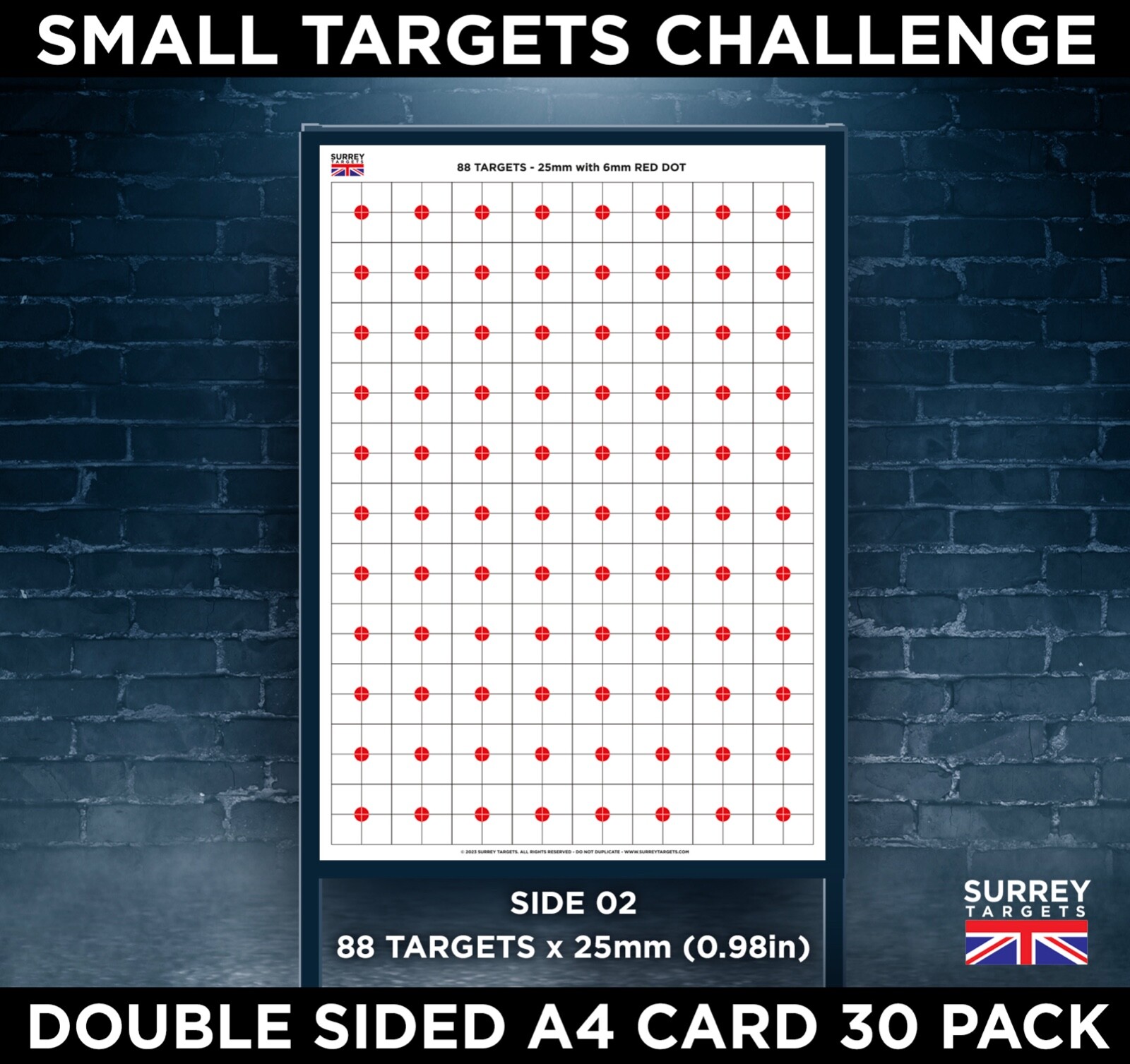 BENCHREST Shooting Targets 25mm A4 Sheets Airsoft Rifle Rimfire 2 Sided ...