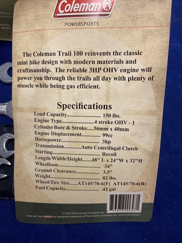 Coleman CT100U for sale online | eBay