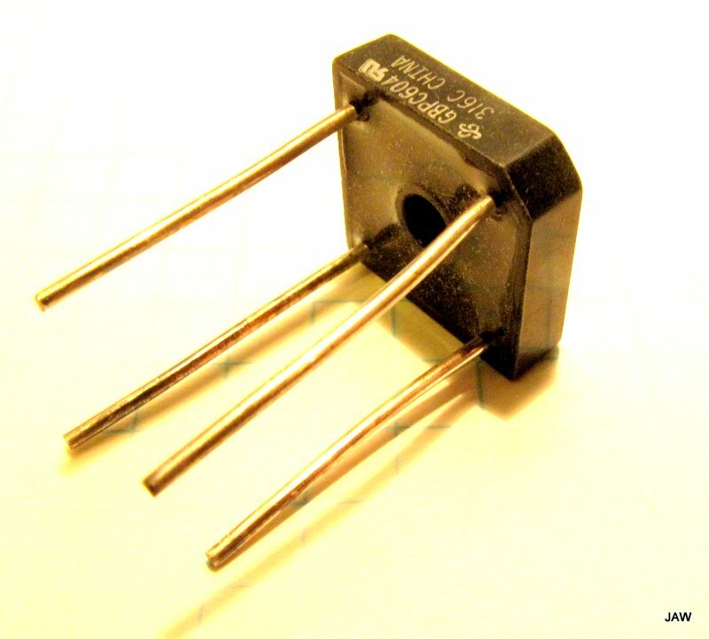 LOT OF 6 GBPC604 BRIDGE RECT. 6 AMP / 400 VOLTS SQUARE. PCB PINS, PLUS ...