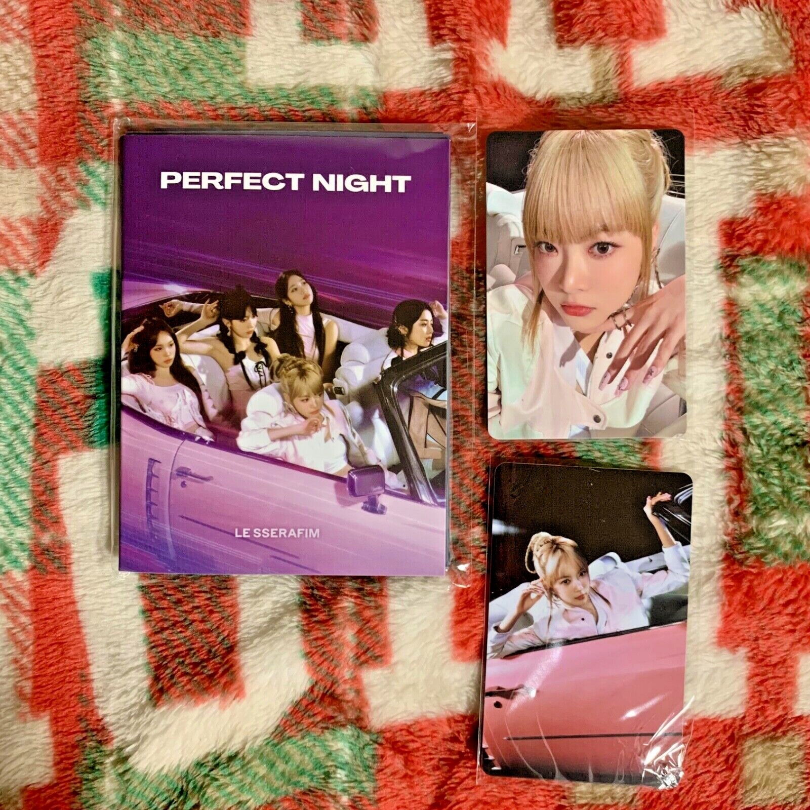 Lesserafim perfect night qq music china pob photocard set broadcast ...
