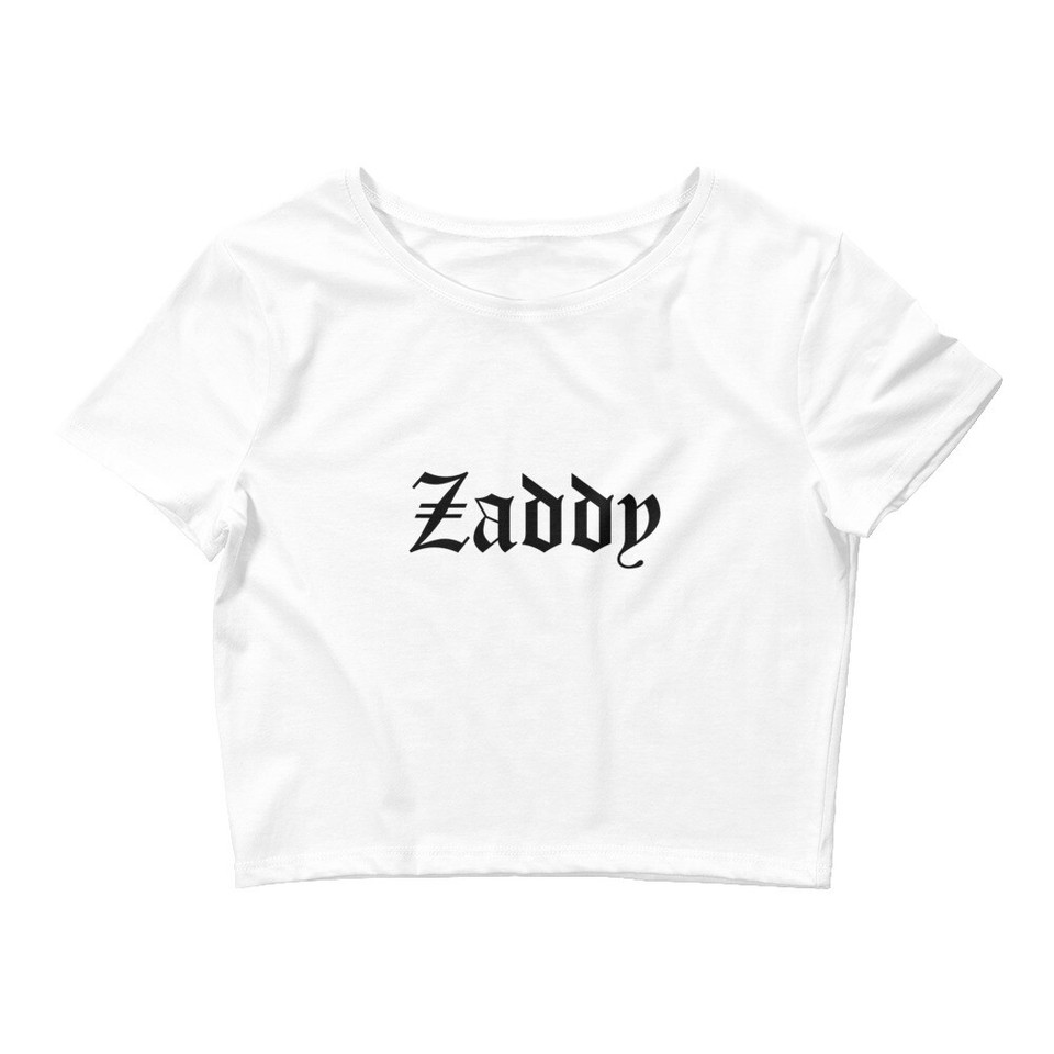 Women's Zaddy Old English Crop Top T Shirt, Gangster Gangsta Daddy Kink ...