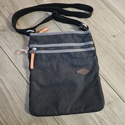 Merrell Black Canvas Over The Shoulder Bag Medium Size | eBay