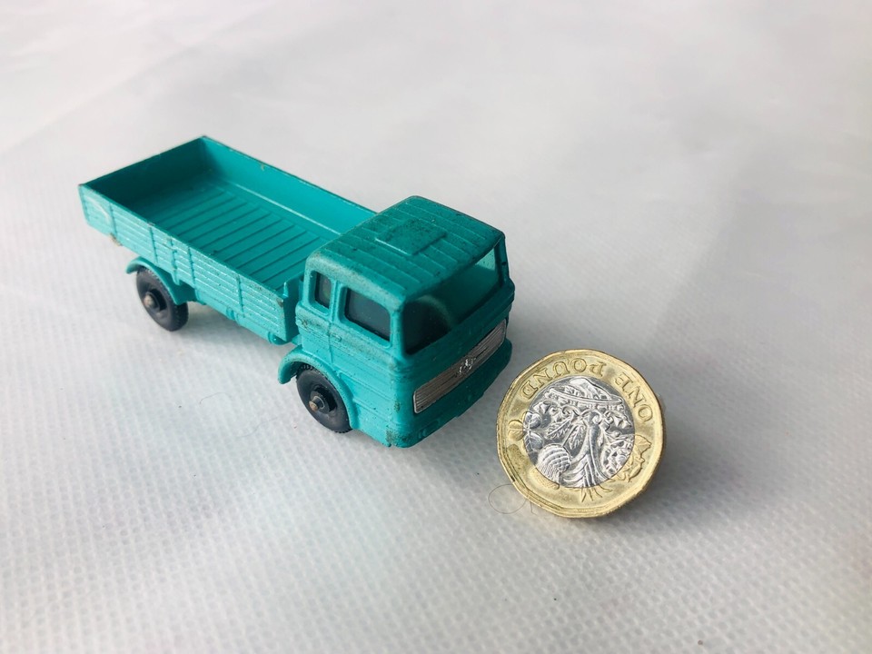 Toy Car Truck Mercedes Truck Blue Matchbox Lesney Vintage Diecast ra ...