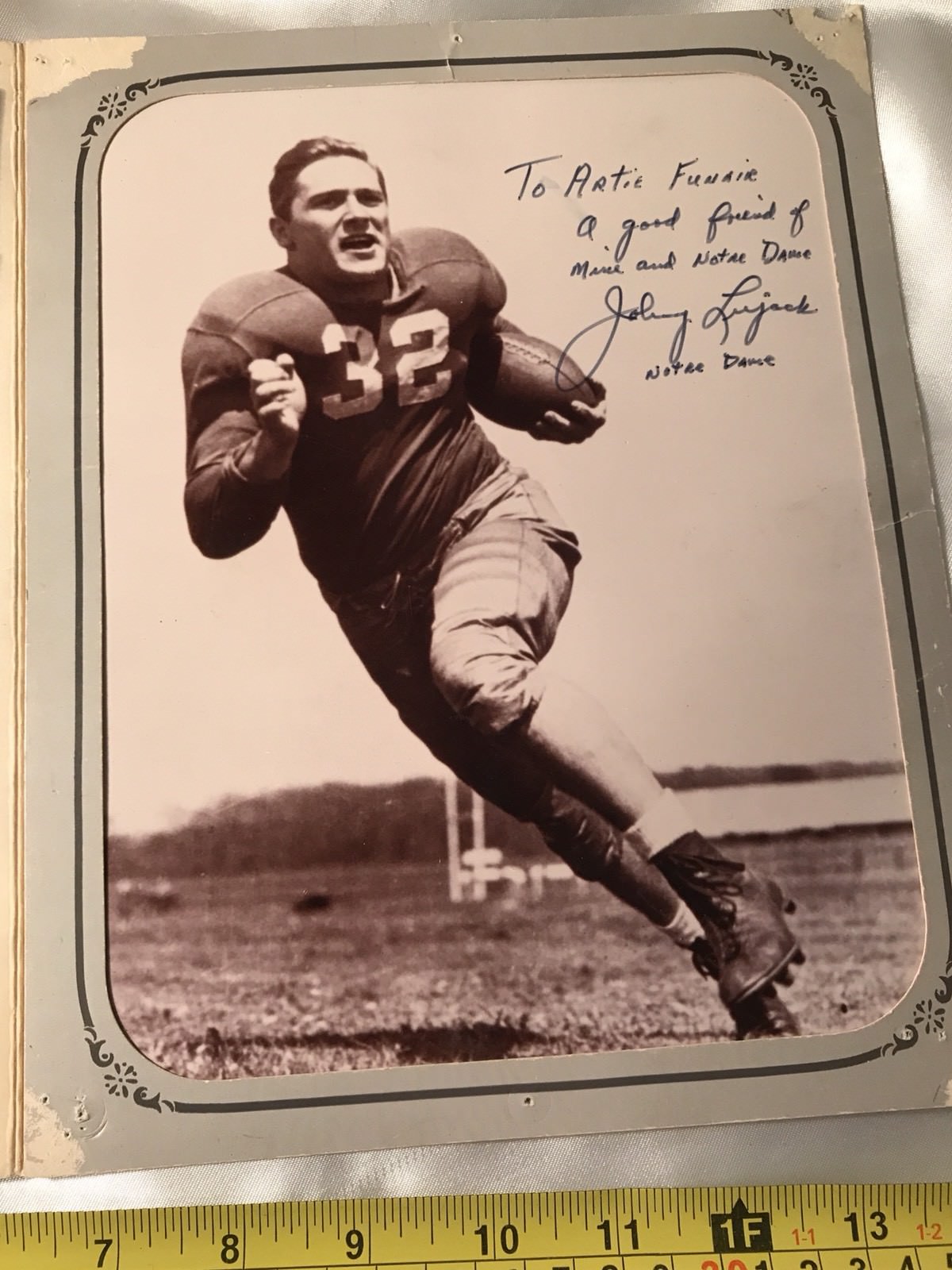 VTG HEISMAN JOHNNY LUJACK/BILL VANGEN SIGNED 8X10 AUTOGRAPH PHOTO NOTRE ...