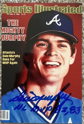 Dale Murphy Signed Autographed Atlanta Braves 4x6 Photo Inscribed NL ...