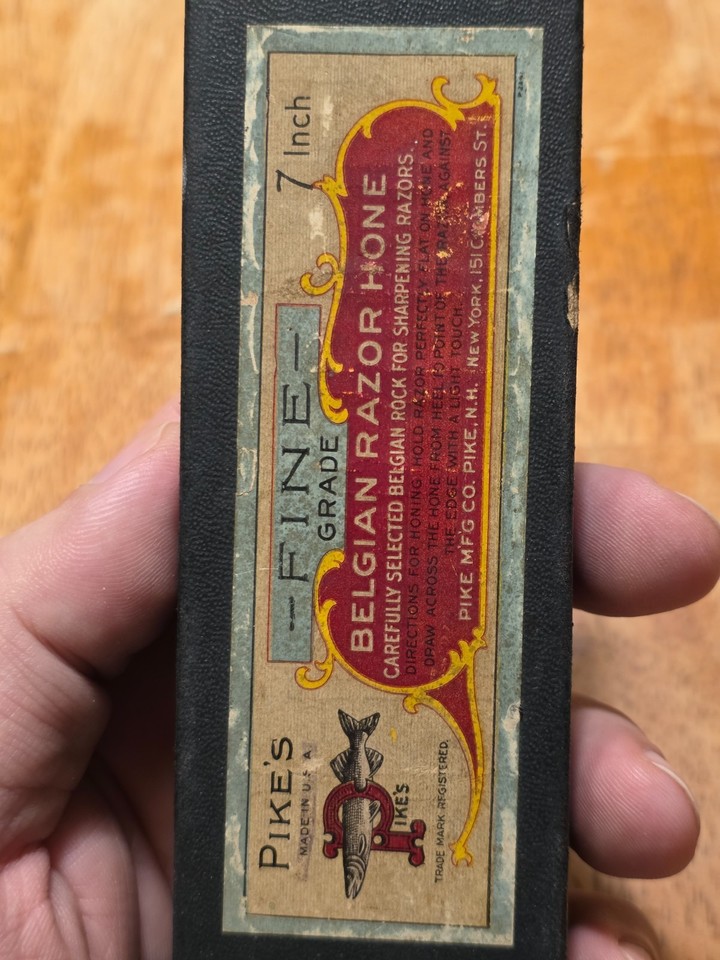 Pike No 1 Fine Belgian Razor Hone Coticule Sharpening Stone with Box ...