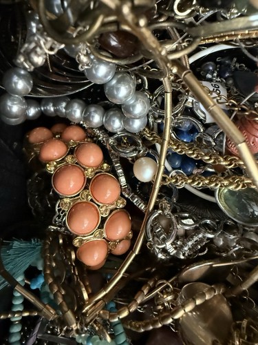 Vintage To Modern Jewelry Lot 22 Lbs Wearable Junk Drawer Tangled Bulk ...