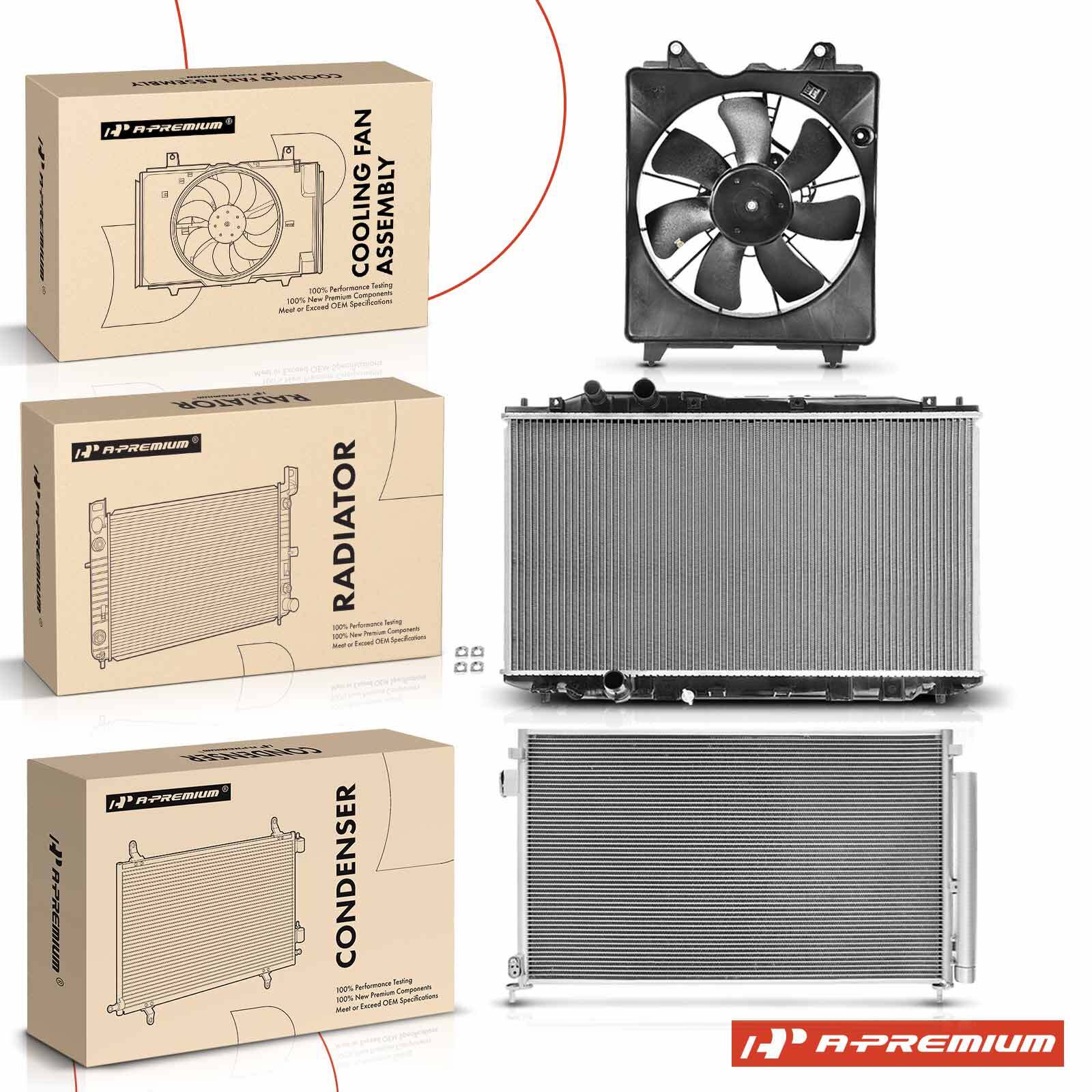 Radiator & A/C Condenser & Cooling Fan Kit for Honda Civic 2006-2011 2 ...