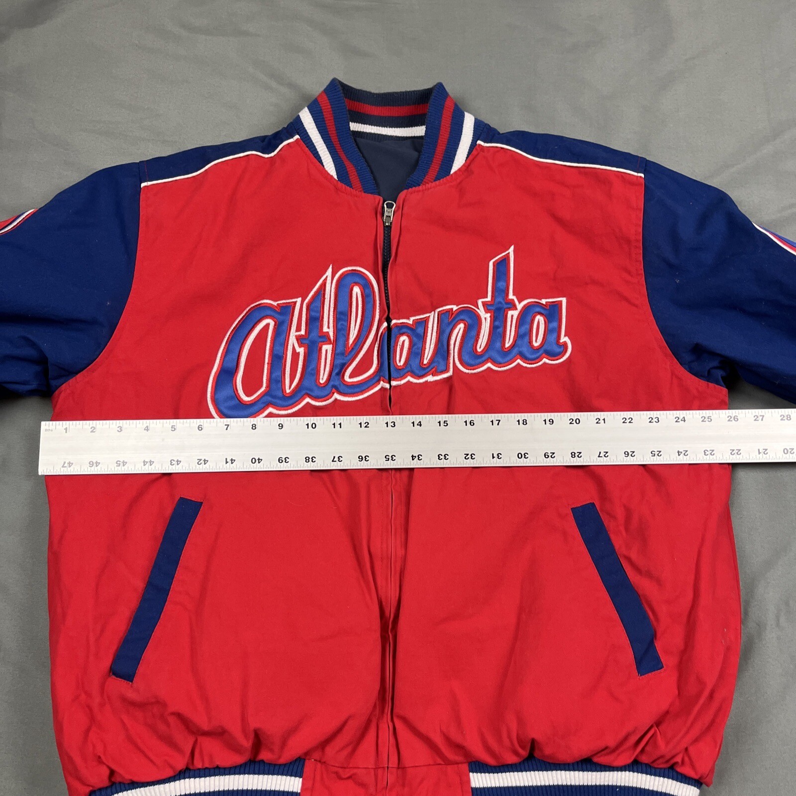 Vintage Atlanta Braces Reversible Varsity Jacket Larg… - Gem