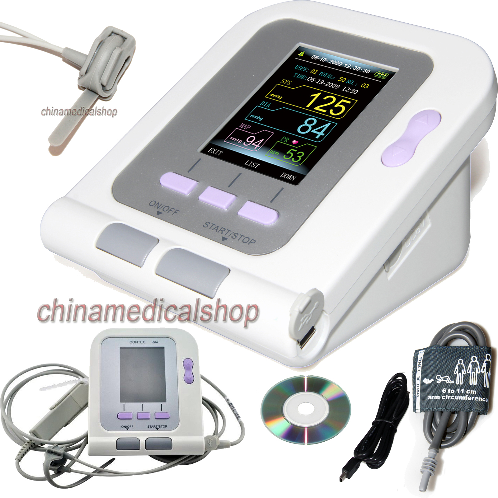 Automatic Blood Pressure Monitor LCD Sphygmomanometer Infant/Neonatal ...