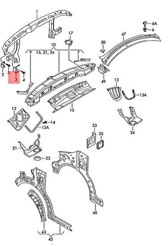 Genuine Securing Bracket Left A. Right VW 7E0805731B | eBay