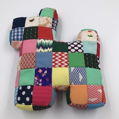 Vintage Patchwork Quilted Plush Animal 13 x 11 x 3 in Stuffed Dog Horse ...