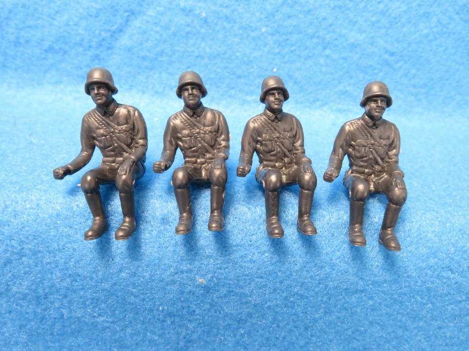 Marx/CTS WWII seated German infantry dark gray X 4 | eBay