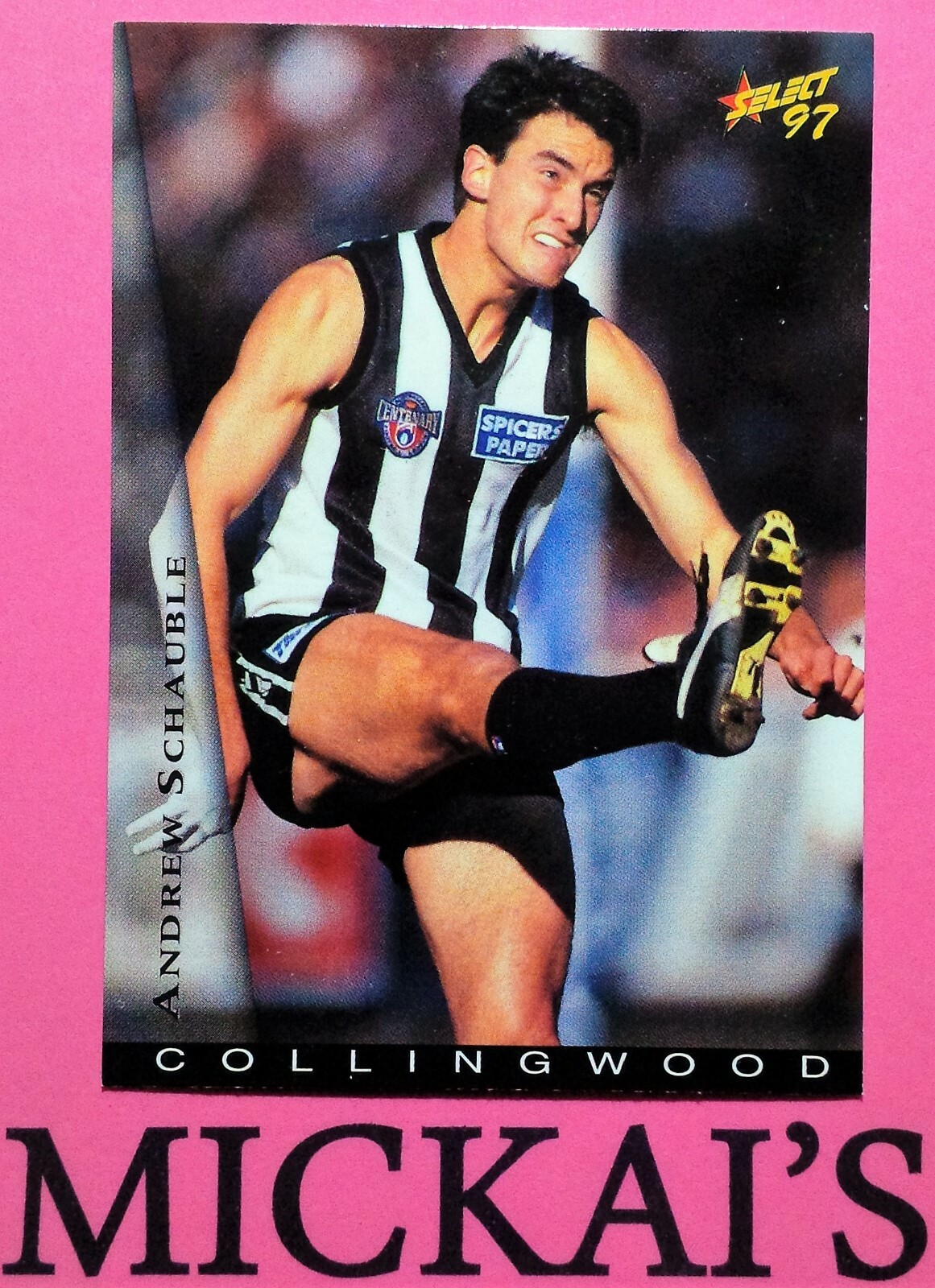 AFL SELECT 97 AFLPA ANDREW SCHAUBLE COLLINGWOOD FOOTBALL CLUB TRADING ...