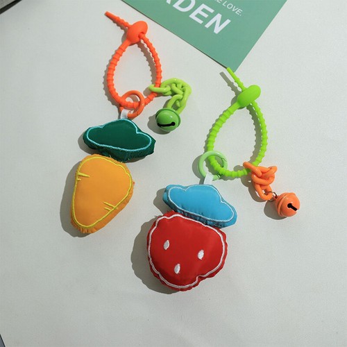 Fruit Key Chain Strawberry Carrot Key Rings Car Key Bag Pendant Fabric ...