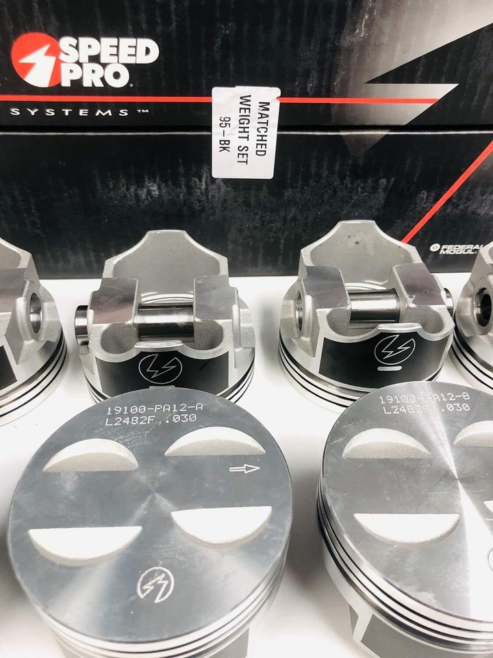 SPEED PRO Ford SB 289 302 5.0L Forged Flat Top Pistons/8+CAST Rings Kit ...
