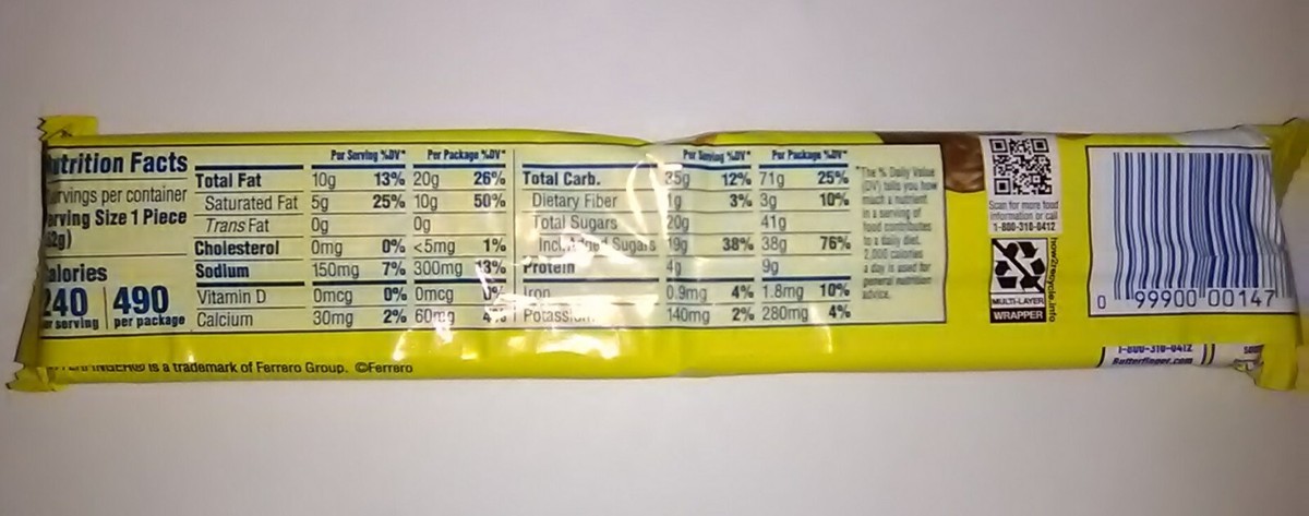 Butterfinger Nutrition Facts