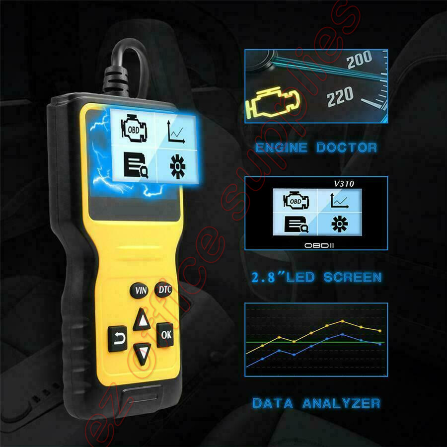 For MAZDA OBD 2 Car Diagnostic ENGINE Code Reader Scanner Tool ...