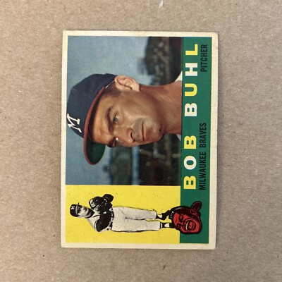 1960 Topps Baseball Bob Buhl Milwaukee Braves Card #374 | eBay