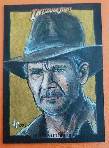 2008 sketch art INDIANA JONES crystal skull kingdom JASON POTRATZ topps ...