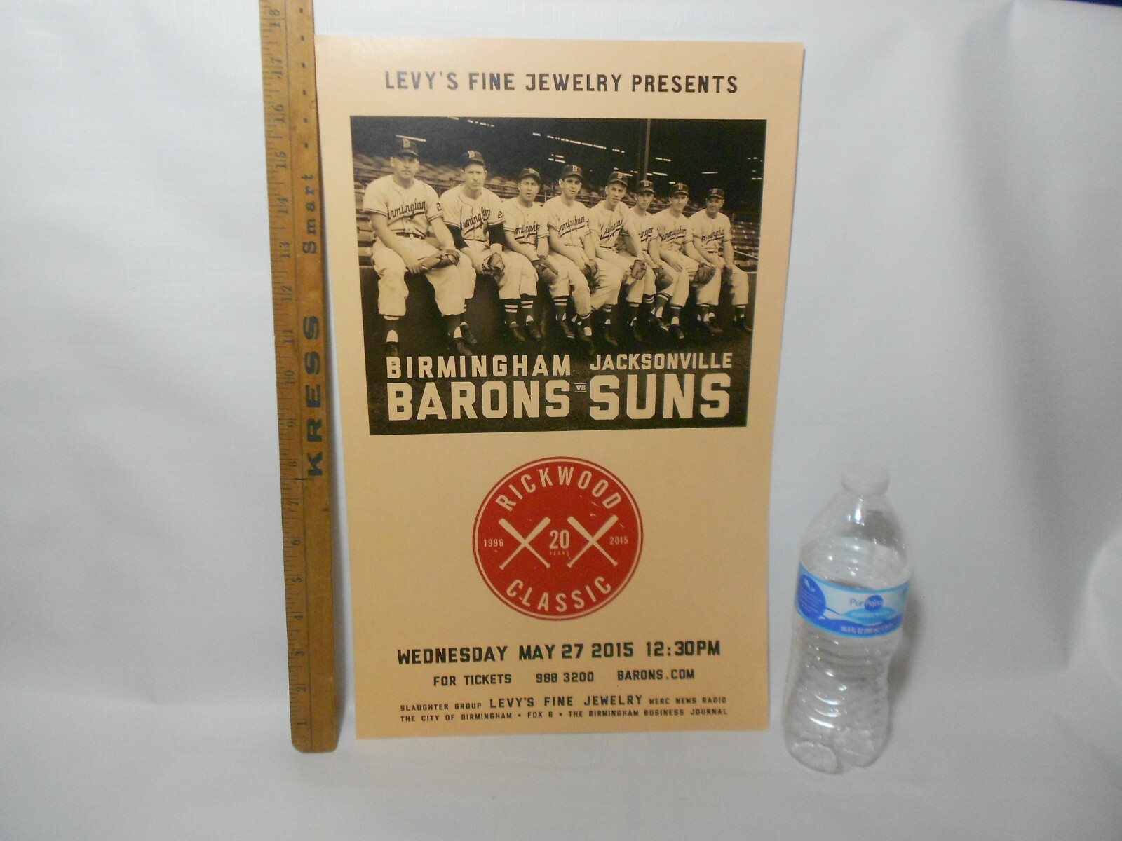 2015 Birmingham Barons Jacksonville Suns Rickwood Classic Poster ...
