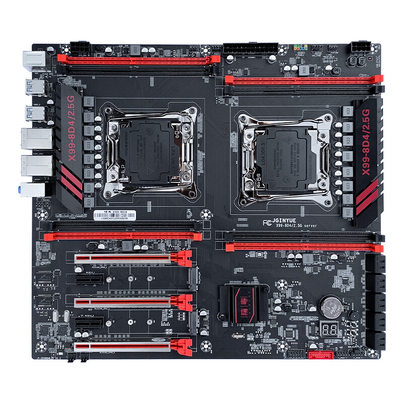 X99-8D4/2.5G Dual CPU Motherboard + Intel Xeon E5-2696v3 36c/72t 2.3GHz ...