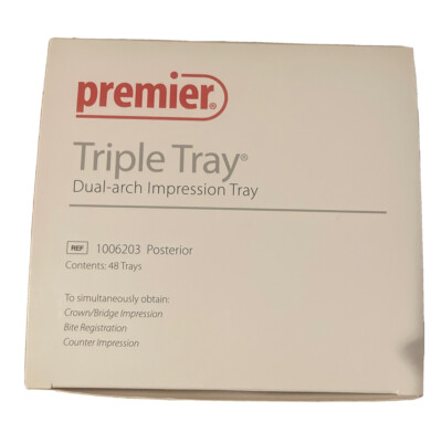 Premier 48 Triple Tray Sideless Posterior Bite Trays item 1006203 | eBay