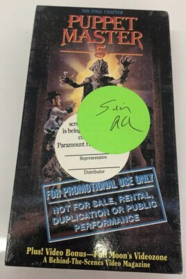 PUPPET MASTER 5 R VHS Rare Screener! Cult Classic HTF! SEALED! New Old ...