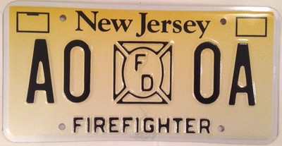 New Jersey FIREFIGHTER FIRE FIGHTER license plate Fireman IAFF House ...