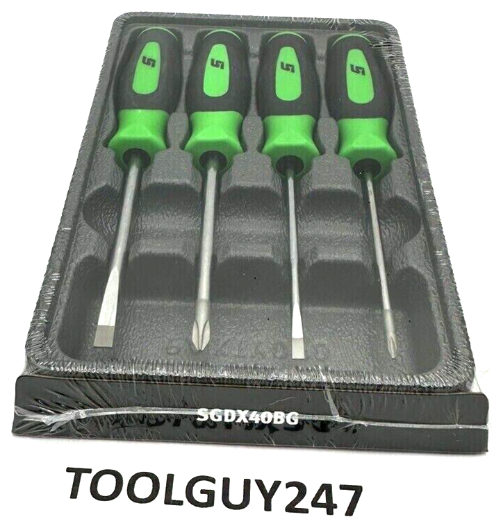 SNAP ON TOOLS USA SGDX40B G 4 pc GREEN Soft Grip Mini Tip Combo ...