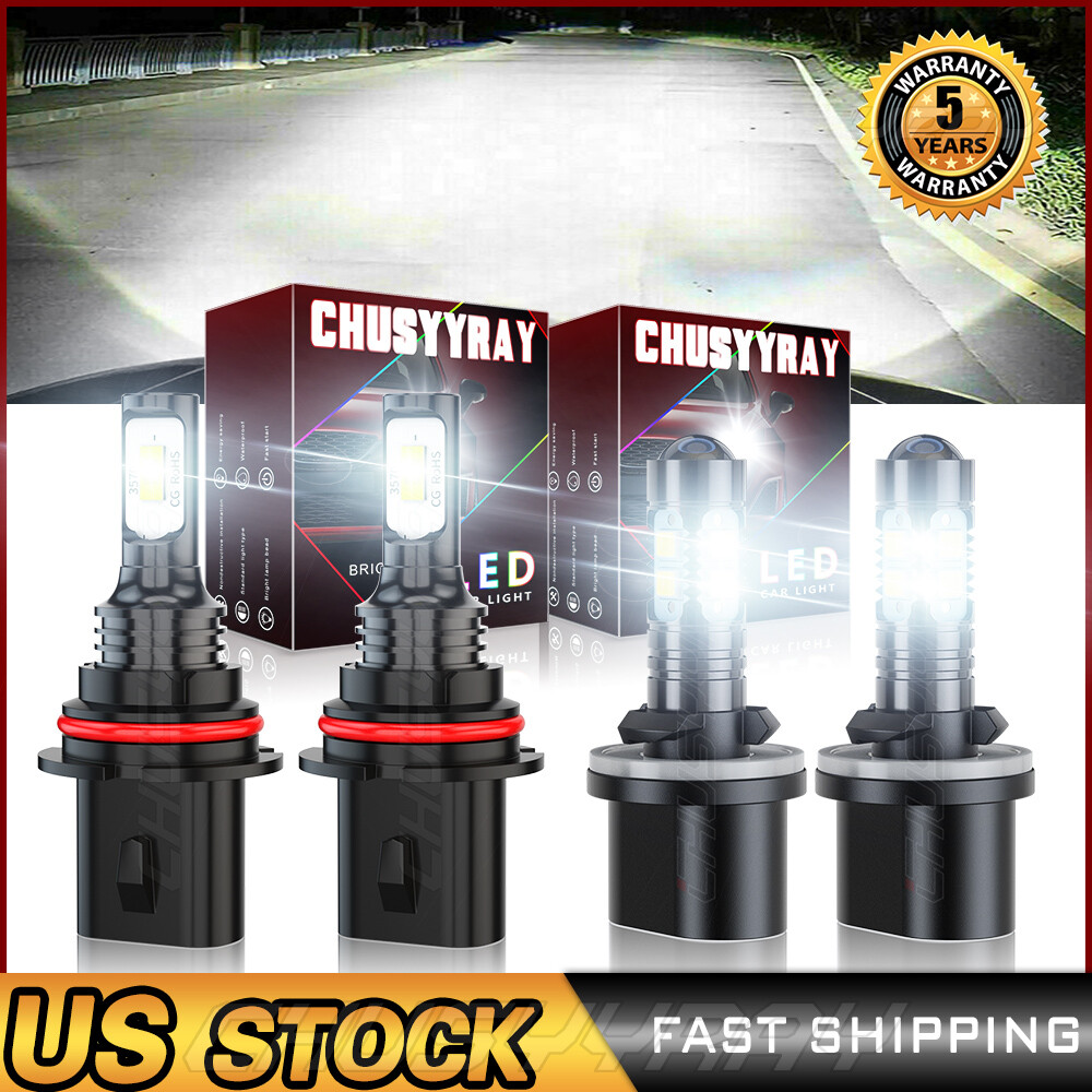 For Ford Taurus 2000-2007 6000K LED Headlight Hi/Lo Beam + Fog Light ...