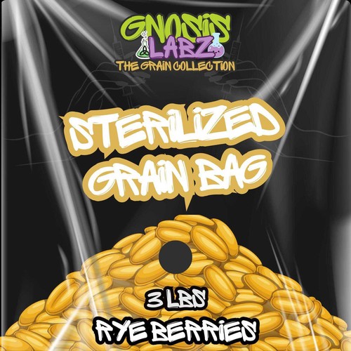 Sterilized Grain Bag 3lb (Rye Berries) - with Injection Port and Filter ...