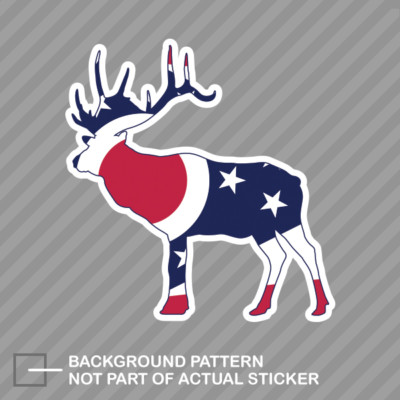 Ohio Deer Shaped Flag Sticker Decal Vinyl V2 OH stag hunting archery ...