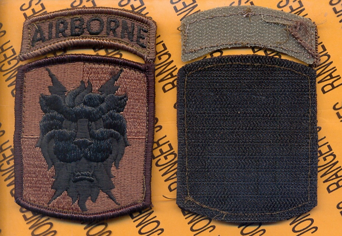 US Army 35th Signal Brigade Airborne OD Green & Black uniform patch m/e ...