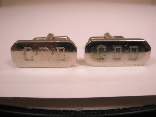 CDD Monogram Engraved Initial Letter Name Font Vintage Cuff Links | eBay