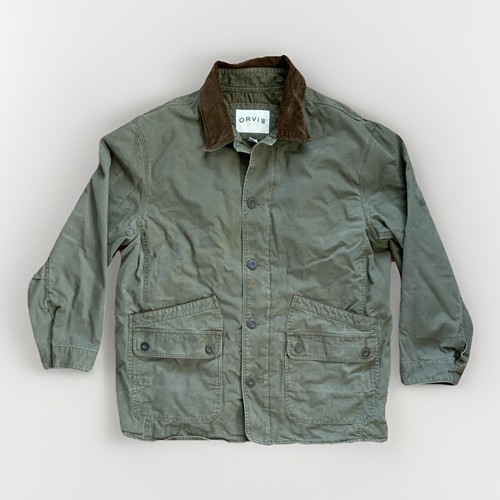 Orvis Barn Chore Coat Jacket Corduroy Collar Quilt Lined Field Coat ...