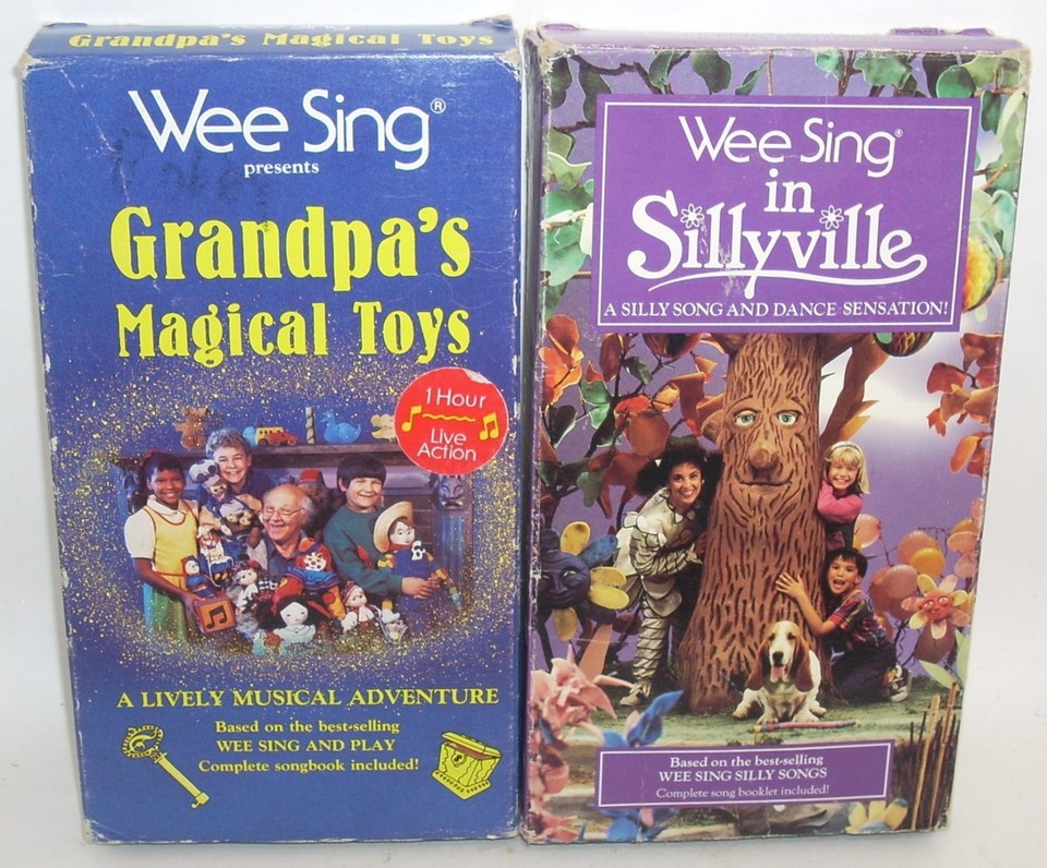 WEE SING VHS ( LOT OF 2 ) Grandpa's Magical Toys 1988, In Sillyville ...