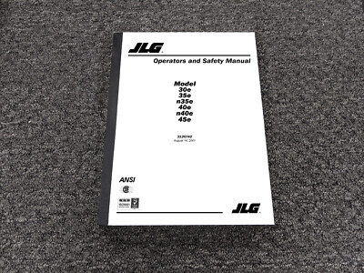 JLG 30E 35E N35E 40E N40E 45E Boom Lift Owner Operator Manual User ...