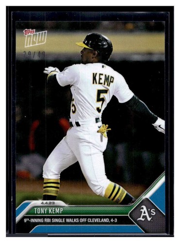 2023 Topps Now #52 Tony Kemp Blue Parallel Card #d 29/49 | eBay