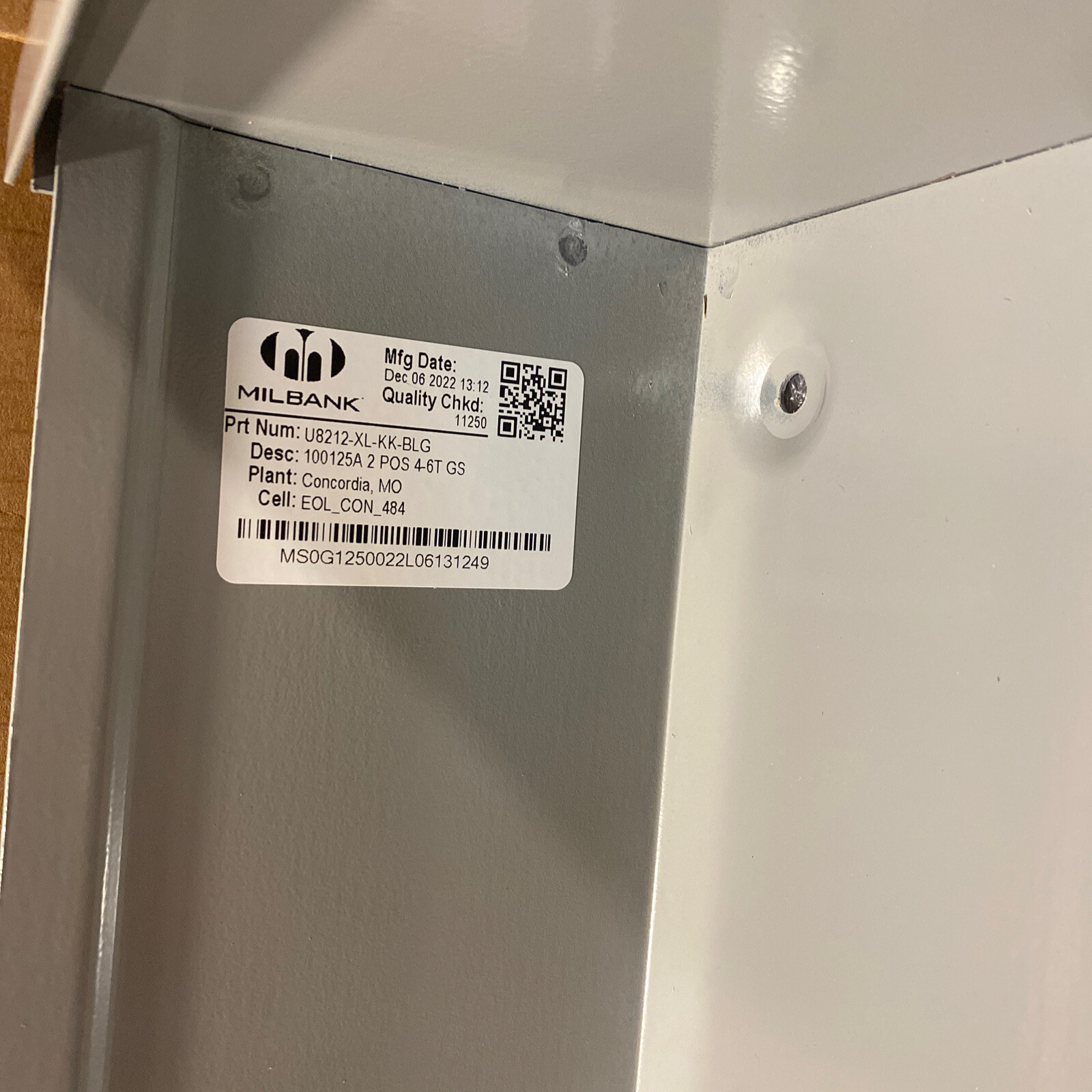 U8212-XL-KK-BLG 2 Gang Meter Base Milbank. 100 amp per position. 200 ...