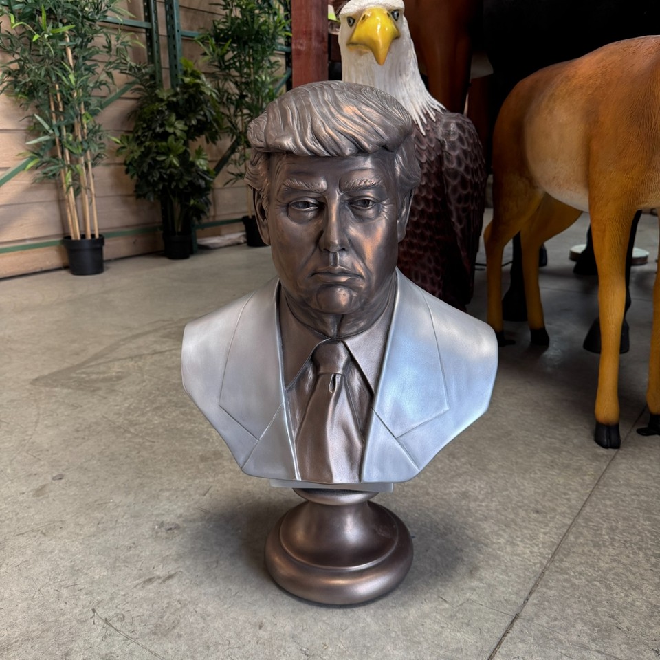 Bronze Finish Donald Trump Bust Resin Statue 45th 47th President ...