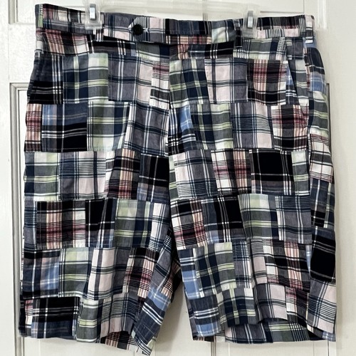 Brooks Brothers Madras Shorts Mens Size 36 Patchwork Plaid Chino Summer ...