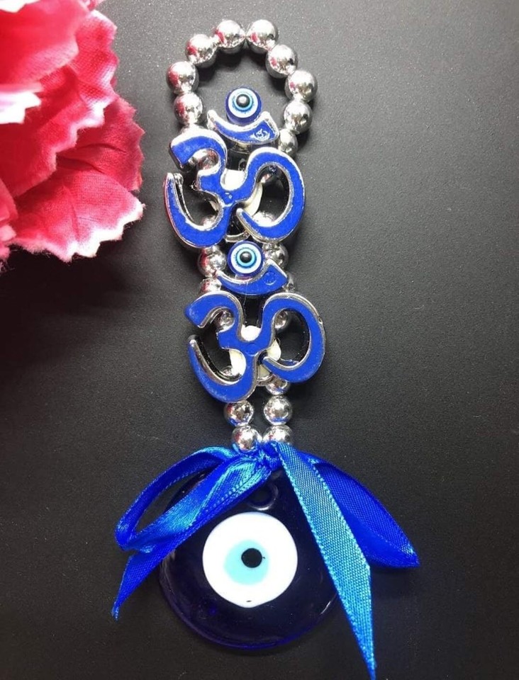 OM Evil Eye Wall Hanging Good Luck For Car Home Office And work place ...