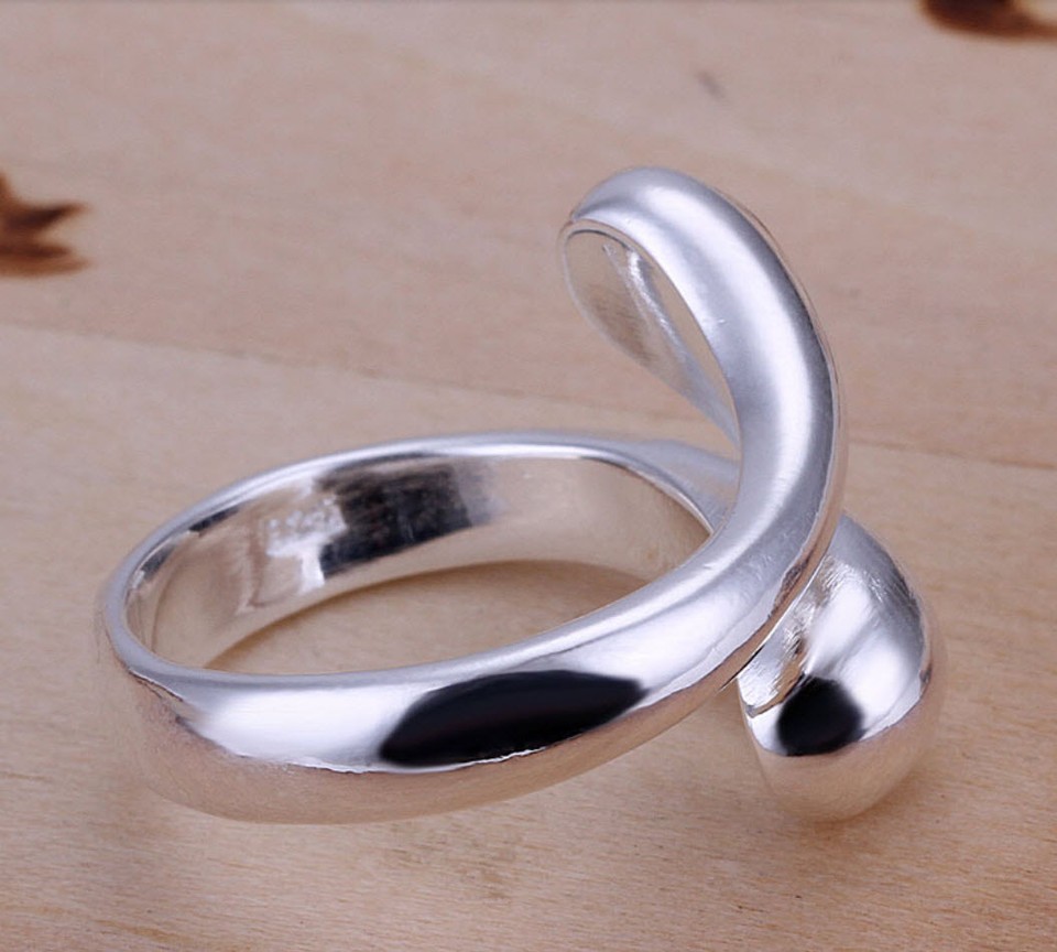 925 Sterling Silver Adjustable Ring Teardrop Thumb Finger Band Ring UK ...