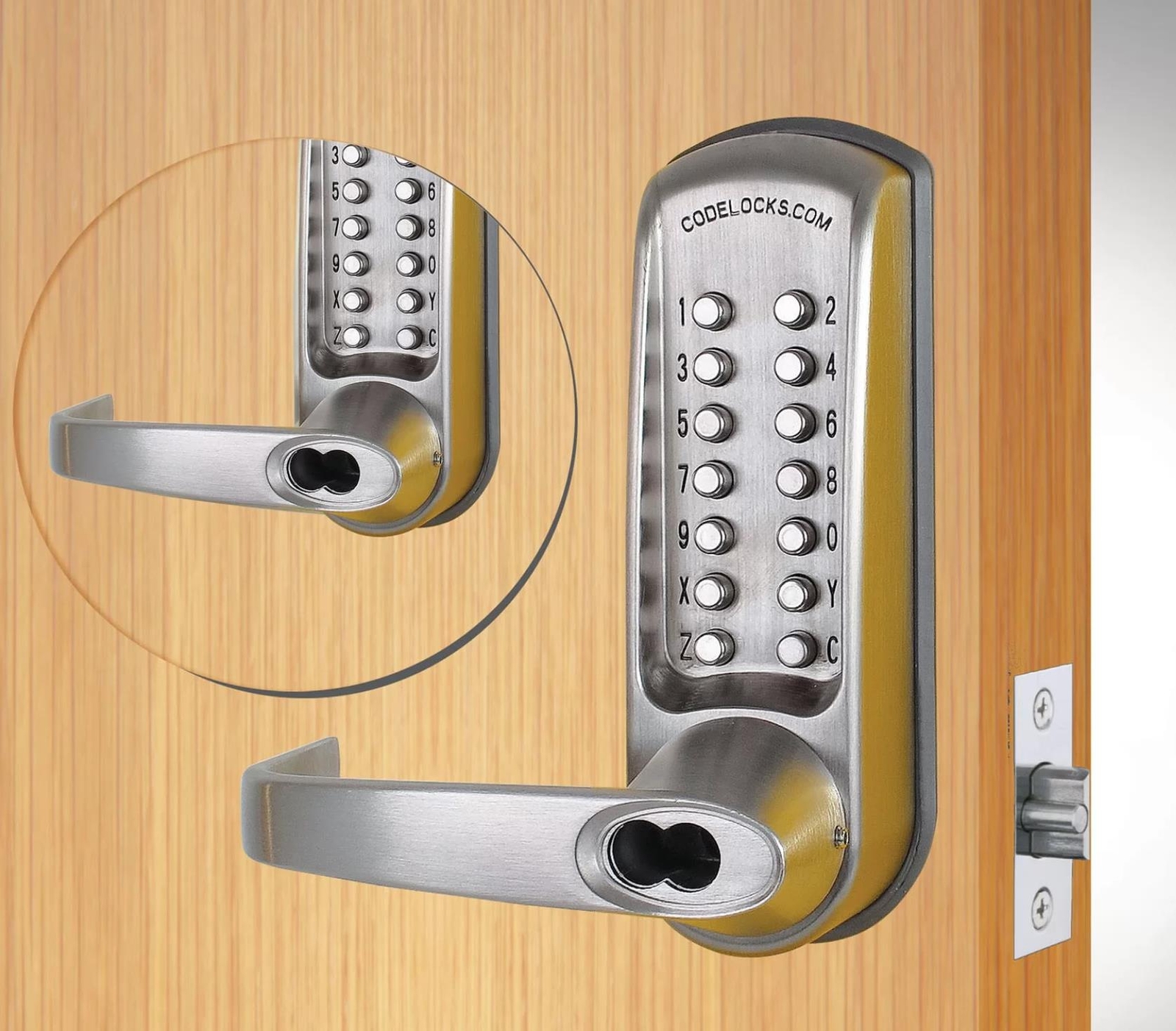 CODELOCKS CL610BB Mechanical Heavy Duty Pushbutton Lock with Back to ...