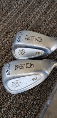 SET OF 2 PLAY BIG GOLF CLUB WEDGES GAP WEDGE & LOB WEDGE 50 & 60 DEGREE ...