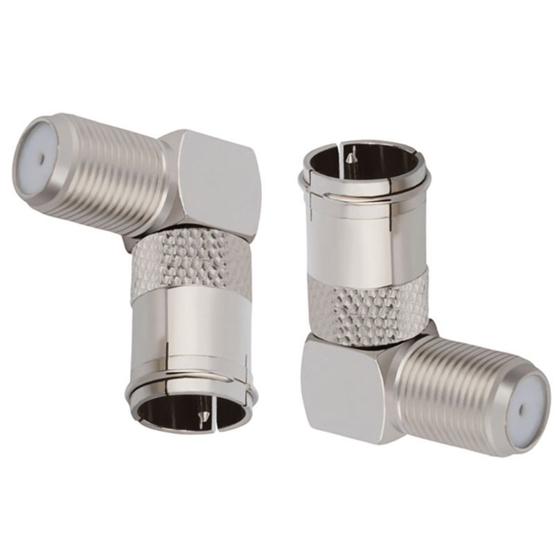 5 Pcs Type 90 Degree Male to Female Coaxial RG6 Adapter | eBay