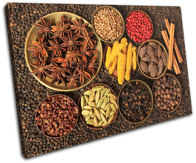 Indian Spices Food Kitchen SINGLE CANVAS WALL ART Picture Print VA | eBay