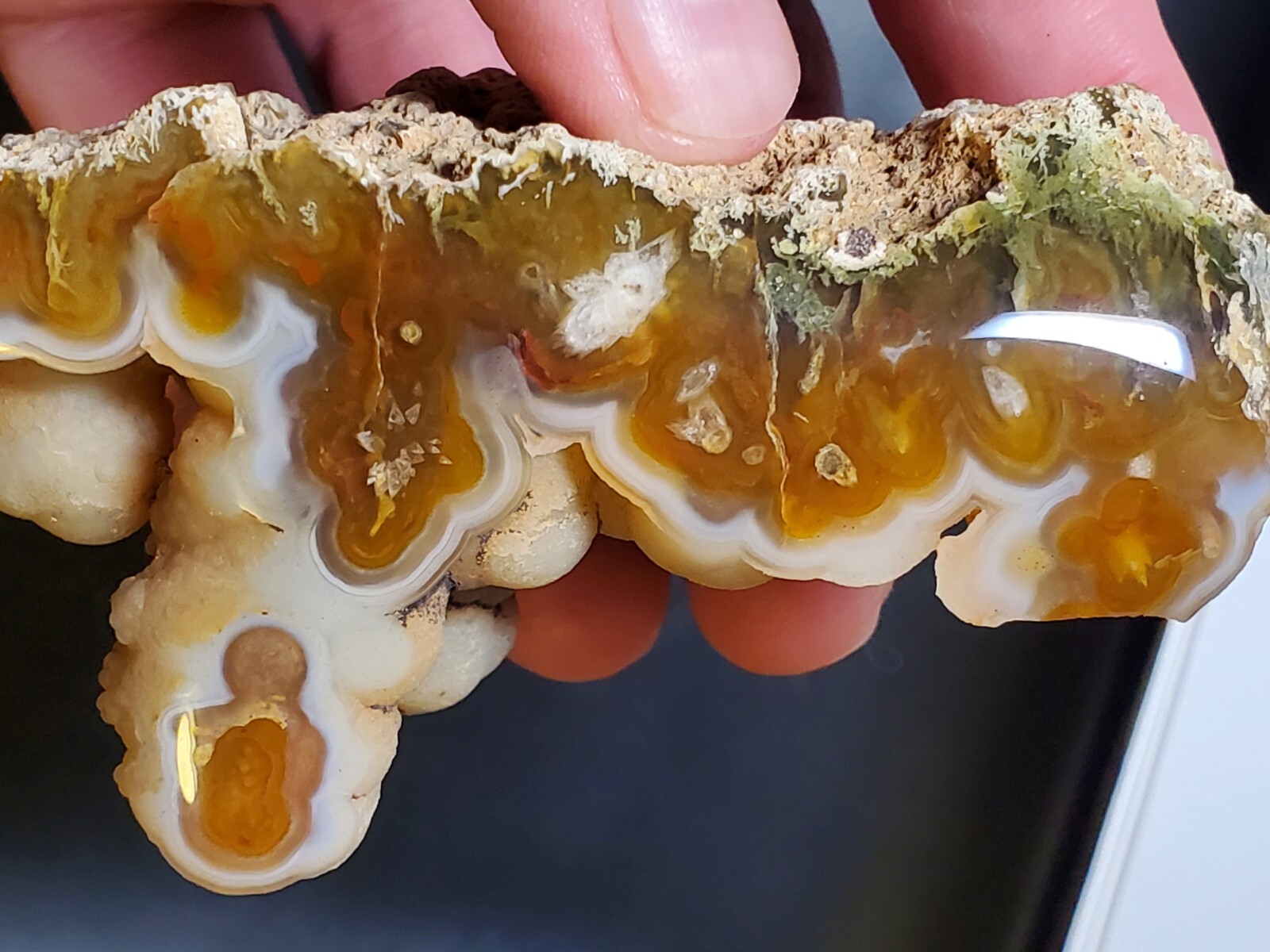 Rare Cathedral Agate Polished Mexico Mine 30 Yrs Ago Banded Bullseye ...